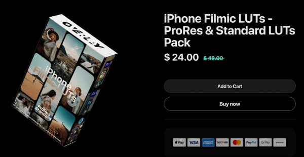OverlayFX - iPhone Filmic LUTs - ProRes & Standard Pack - VFX Bundle