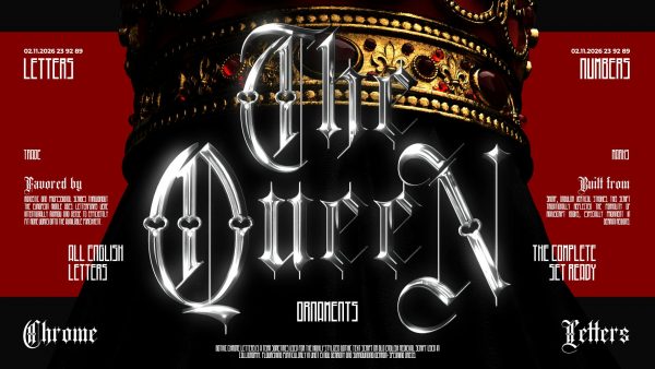 Gothic Chrome Animated Letters - VFX Bundle